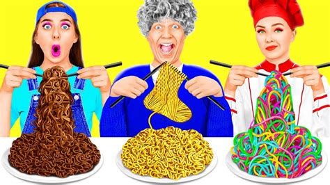 Eu vs Avô No Desafio De Culinária Truques e Gadgets Secretos Fáceis