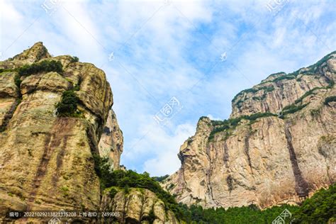 雁荡山高山丘壑自然风景摄影素材汇图网