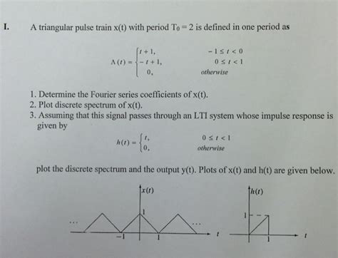 Solved A Triangular Pulse Train X I With Period To 2 Is Chegg