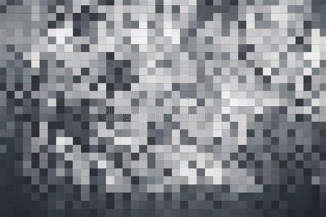 Pixelated Squares In Shades Of Grey Forming A Minimalist Pattern Thats