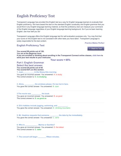 English Proficiency Test Assess Your Skills
