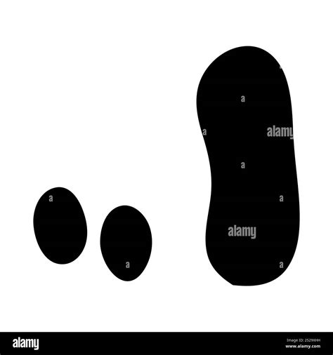Sable Footprint Black Silhouette Design Vector Illustration Stock