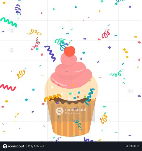 Cupcake Animated Icon Download In Json Lottie Or Mp4 Format