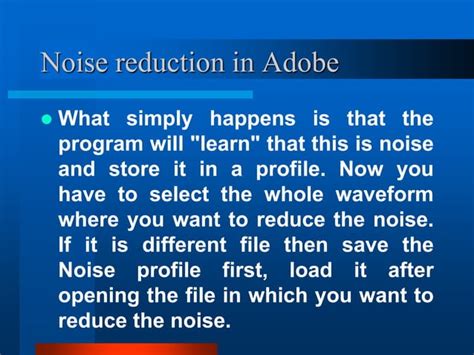 Audio Noise Reduction Techniques Pptx