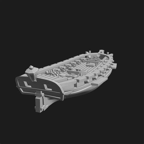3d Printable Fr Abeille Curieux Class Brig 16 Guns 1800 1847