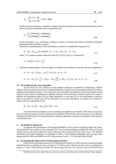 Modified Moth Swarm Algorithm For Optimal Economic Load Dispatch