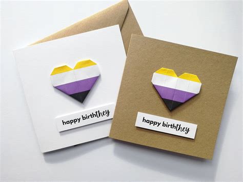 Non Binary Birthday Card Non Binary Card Lgbtq Birthday Etsy New Zealand