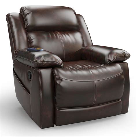 Winston Porter Faux Leather Reclining Heated Massage Chair Wayfair