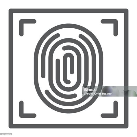 指紋線圖示 Id 和安全 列印符號 向量圖形 白色背景上的線性圖案向量圖形及更多10號圖片 10號 一個人 互聯網 Istock