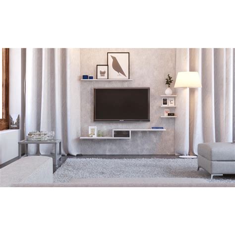 Rack Para Sala Quarto Suspenso Com 4 Prateleiras Em Mdf No Shoptime