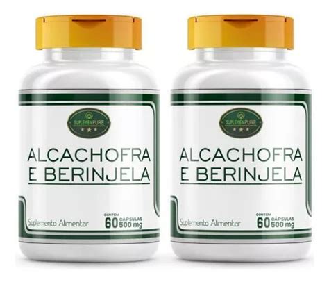 Alcachofra E Berinjela Kit Potes C Psulas Mg Parcelamento Sem Juros
