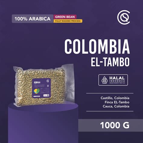 Jual Noahs Barn Colombia El Tambo Fully Washed Green Beans 1kg