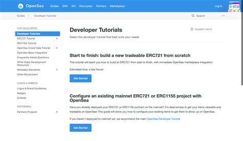 OpenSea API Developer Docs APIs SDKs And Auth API Tracker