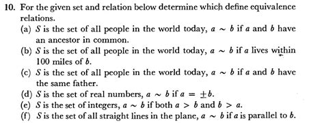 Solved For The Given Set And Relation Below Determine Chegg Com
