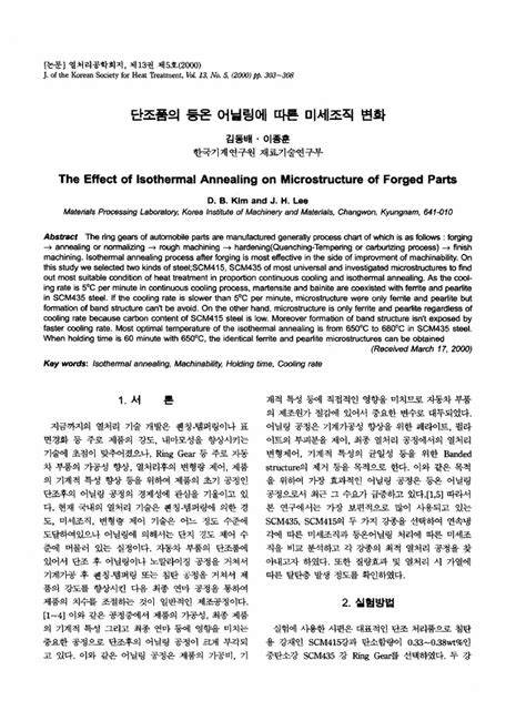 The Effect Of Isothermal Annealing On Microstructure Of Forged Parts Pdf