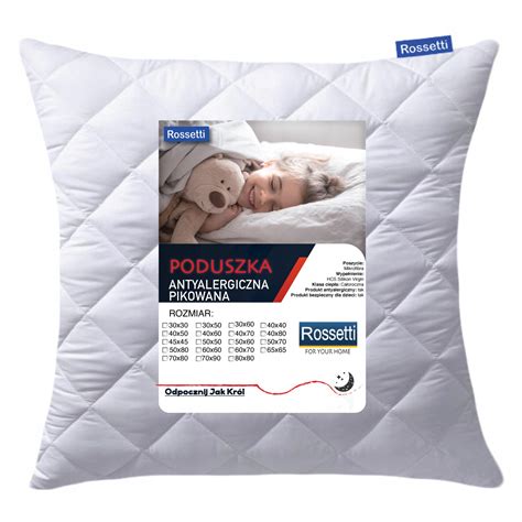 PODUSZKA ANTYALERGICZNA BIAŁA 70x80 PIKOWANA GRUBA 6095504938984