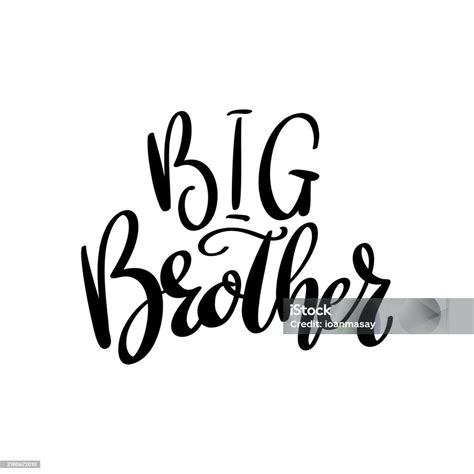 큰 형 손으로 그린 글자 문구입니다 포스터 카드 배너를 위한 디자인 요소 벡터 일러스트 레이 션 0명에 대한 스톡 벡터 아트 및 기타 이미지 Istock