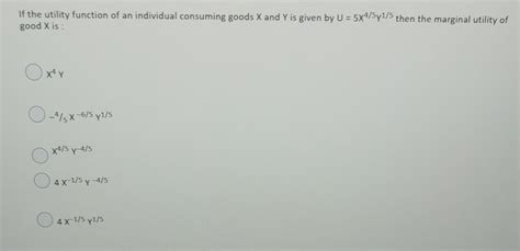solved if the utility function of an individual consuming