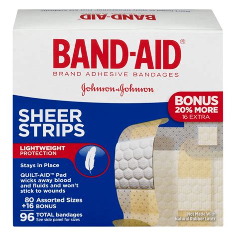 Band Aid Bandages Sheer Strips 96ct Nahids