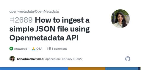 How To Ingest A Simple Json File Using Openmetadata Api · Open Metadata