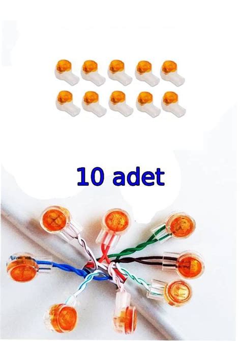 Dep10 kablo birleştirme ekleme aparatı Konnektör Ek Boncuğu 10 adet