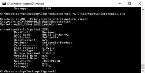 Sigcheck Download Softpedia