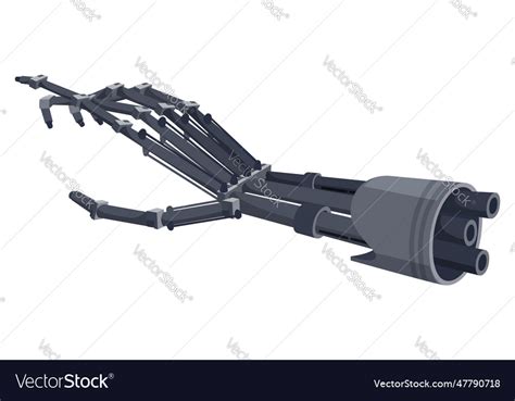 Robotic Prosthesis Human Hand With Metal Fingers Vector Image