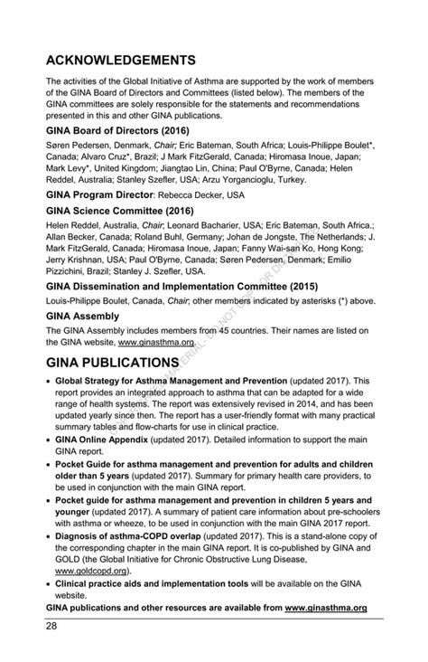 Pocket Guide For Asthma Management And Prevention Gina 2017 Pdf