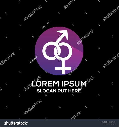 Infinity Sex Symbolapps Logo Design Template เวกเตอร์สต็อก ปลอดค่า