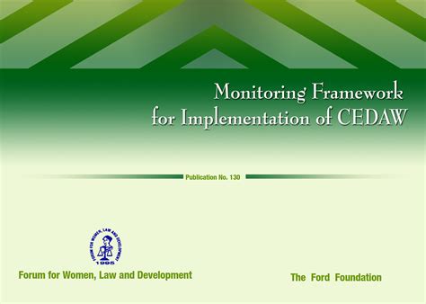 Monitoring Framework For Implementation Of Cedaw Forum For Women Law