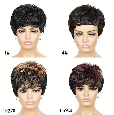 Short Curly Wig Synthetic Wigs Wig Bangs Women Temu Canada