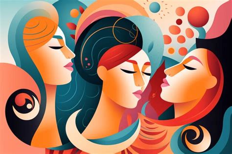 Premium Ai Image There Are Three Women That Are Looking At Each Other In The Same Picture