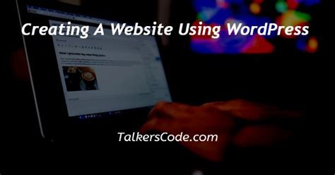 creating a website using wordpress