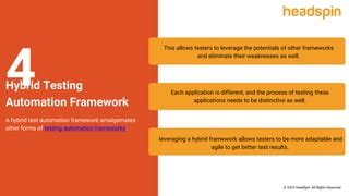 Different Types Of Test Automation Frameworks Pptx