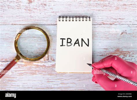 Iban International Bank Account Number Swift Concept Iban It Is Written In The Notebook By Hand