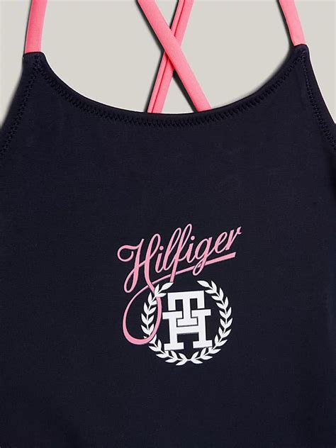 Th Original Logo One Piece Swimsuit Blue Tommy Hilfiger