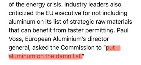 Paul Voss On Linkedin Aluminium Criticalrawmaterials Supplychains