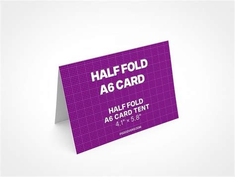 Preview Your Half Fold Designs On This Blank A6 Card Mockup 12