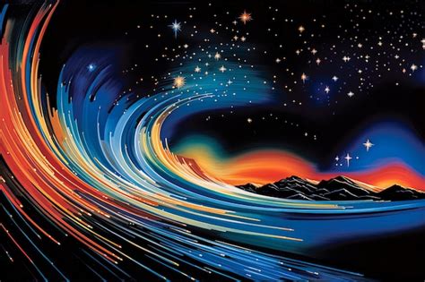 Premium Photo Unique Abstract Background Dynamic Scene Vibrant Colors Ethereal Light