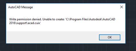 Write Permission Denied Unable To Create C Program Files Autodesk
