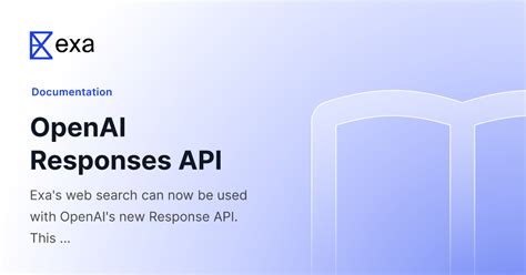 OpenAI Responses API - Exa