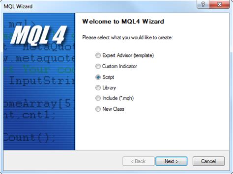 Creation Scripts Auto Trading MetaTrader 4 Help