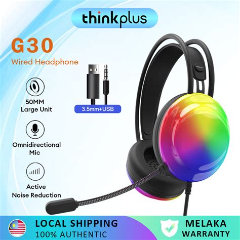 Lenovo G Headphone Gaming Headset With Mic New Wired Over Ear Headphones Noise Reduction