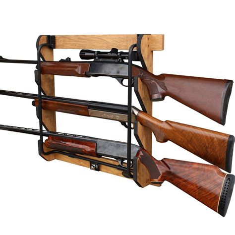 Locking 3 Gun Wall Mount Display Rack Rush Creek Creations