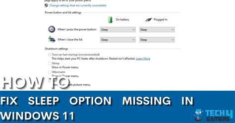 What To Do If Sleep Option Is Missing In Windows 11 Tech4Gamers