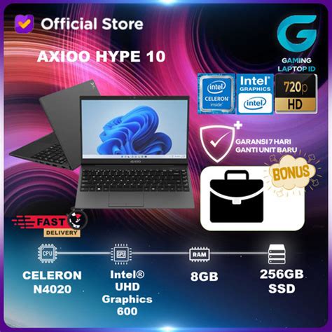 Promo Axioo Hype 10 Celeron N4020 8gb 256gb W10 14 Hype X Hype 1