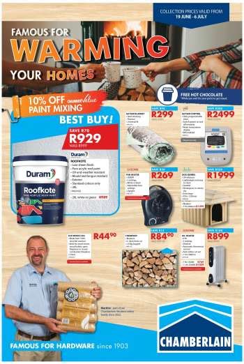 Chamberlain • Specials • Stores • Trading Hours