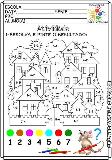 Atividades De Adição E Subtração Retoedu