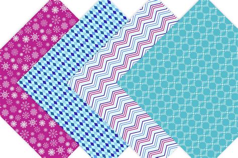 Frozen Digital Paper Pattern Design