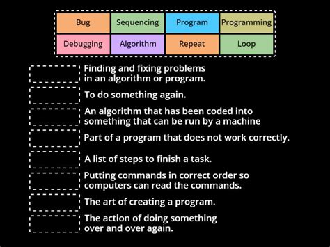 Coding Vocabulary Match Up
